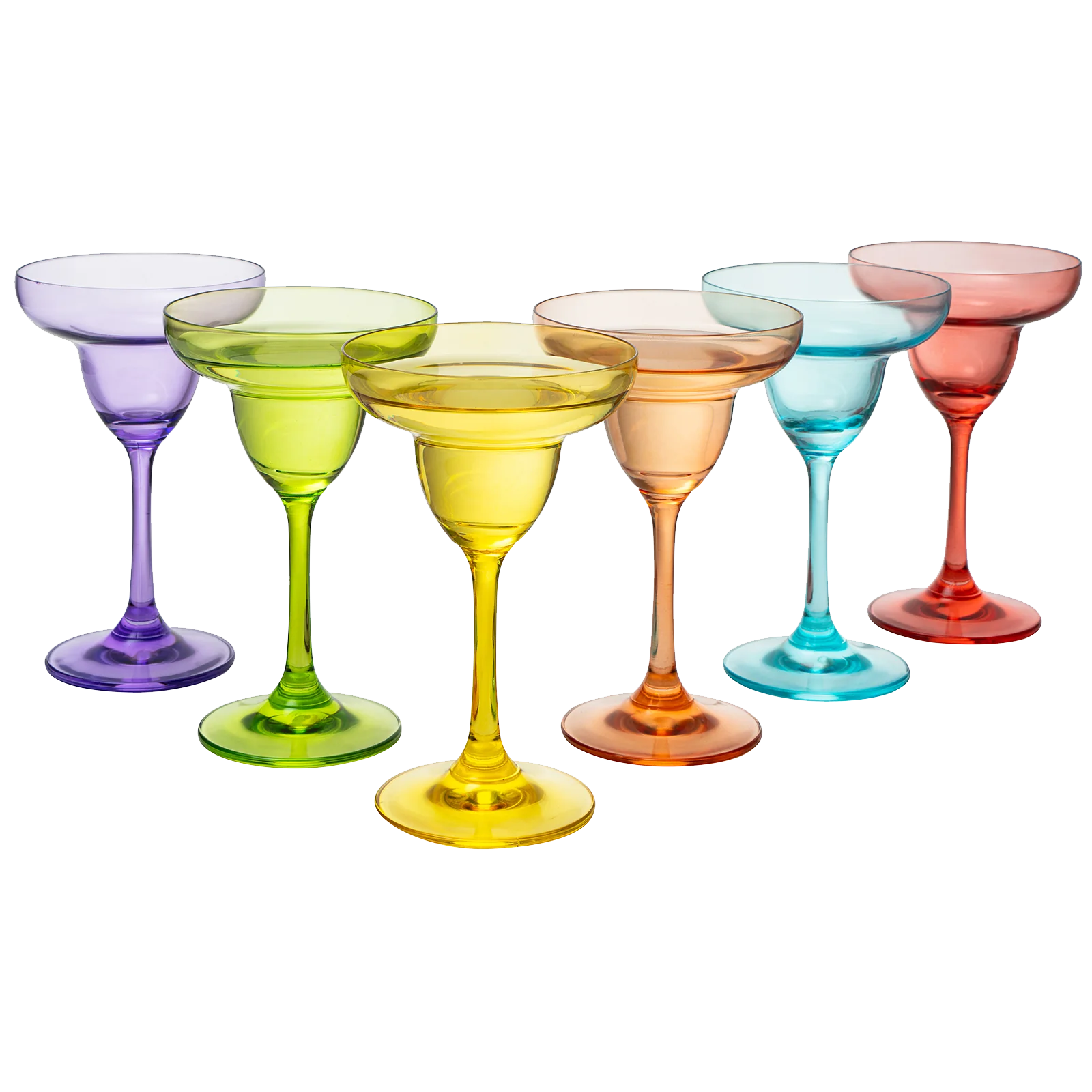 Colorful Margarita and Cocktail Glasses Set of 6 – The Chiffarobe