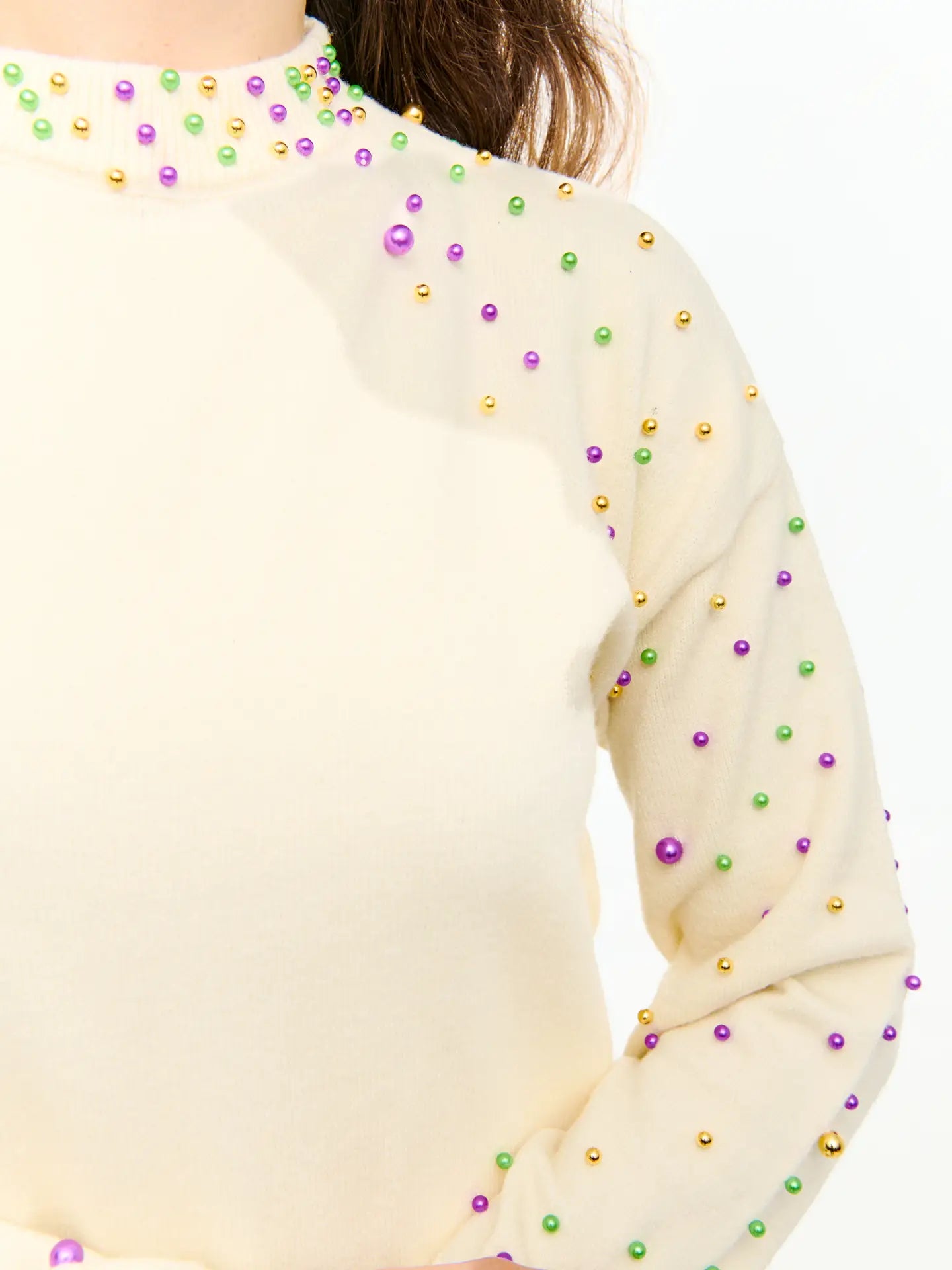 Mardi Gras Pearl Sweater – The Chiffarobe