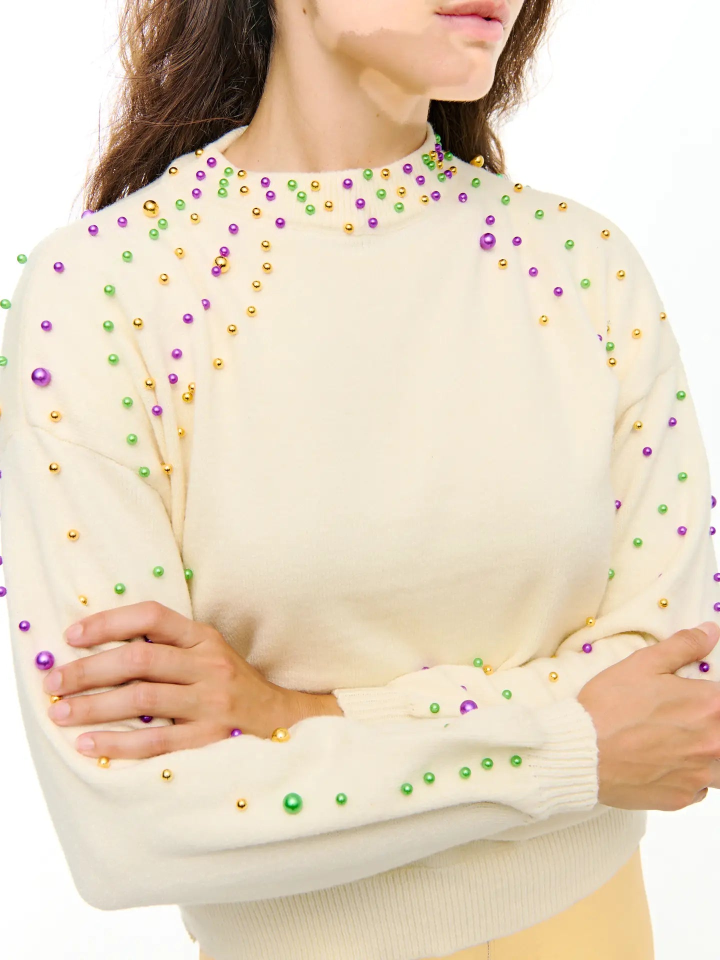 Mardi Gras Pearl Sweater – The Chiffarobe