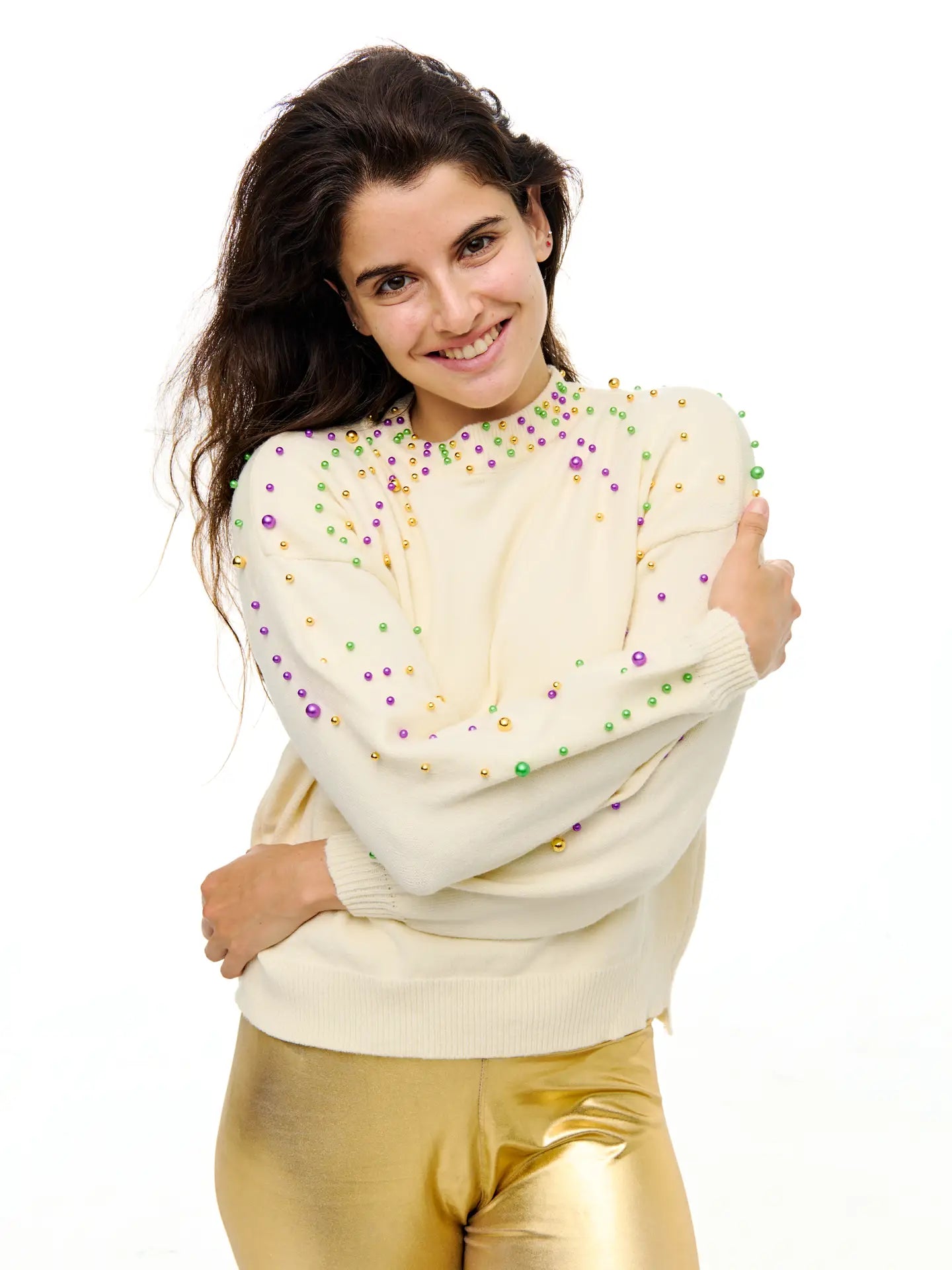 Mardi Gras Pearl Sweater – The Chiffarobe